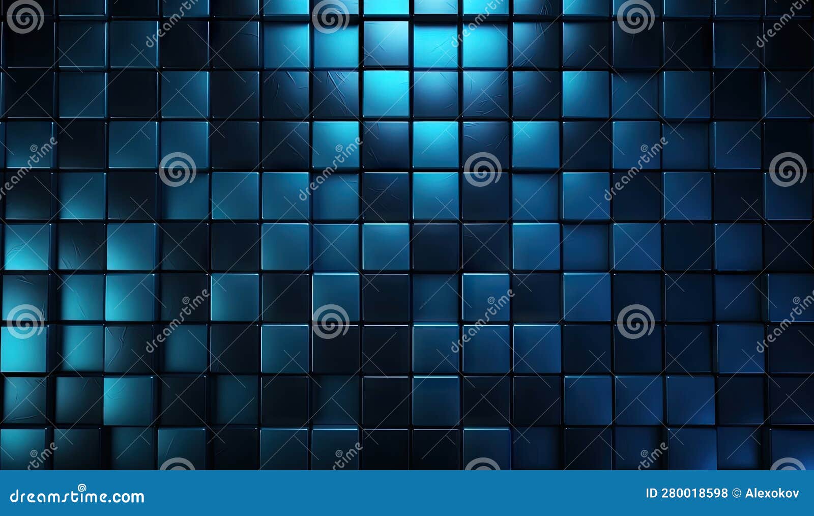 Bold Shadows on Light Blue Square Background in Dark Chiaroscuro Style ...