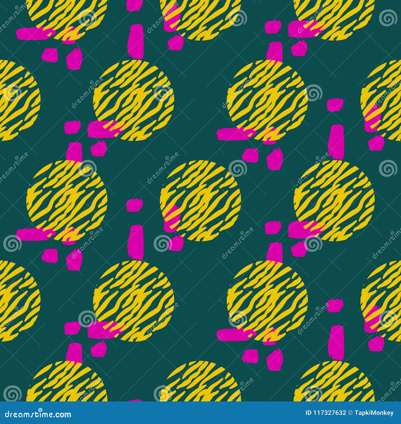 Bold Shapes Textured Seamless Vector Pattern. Stock Vector ...