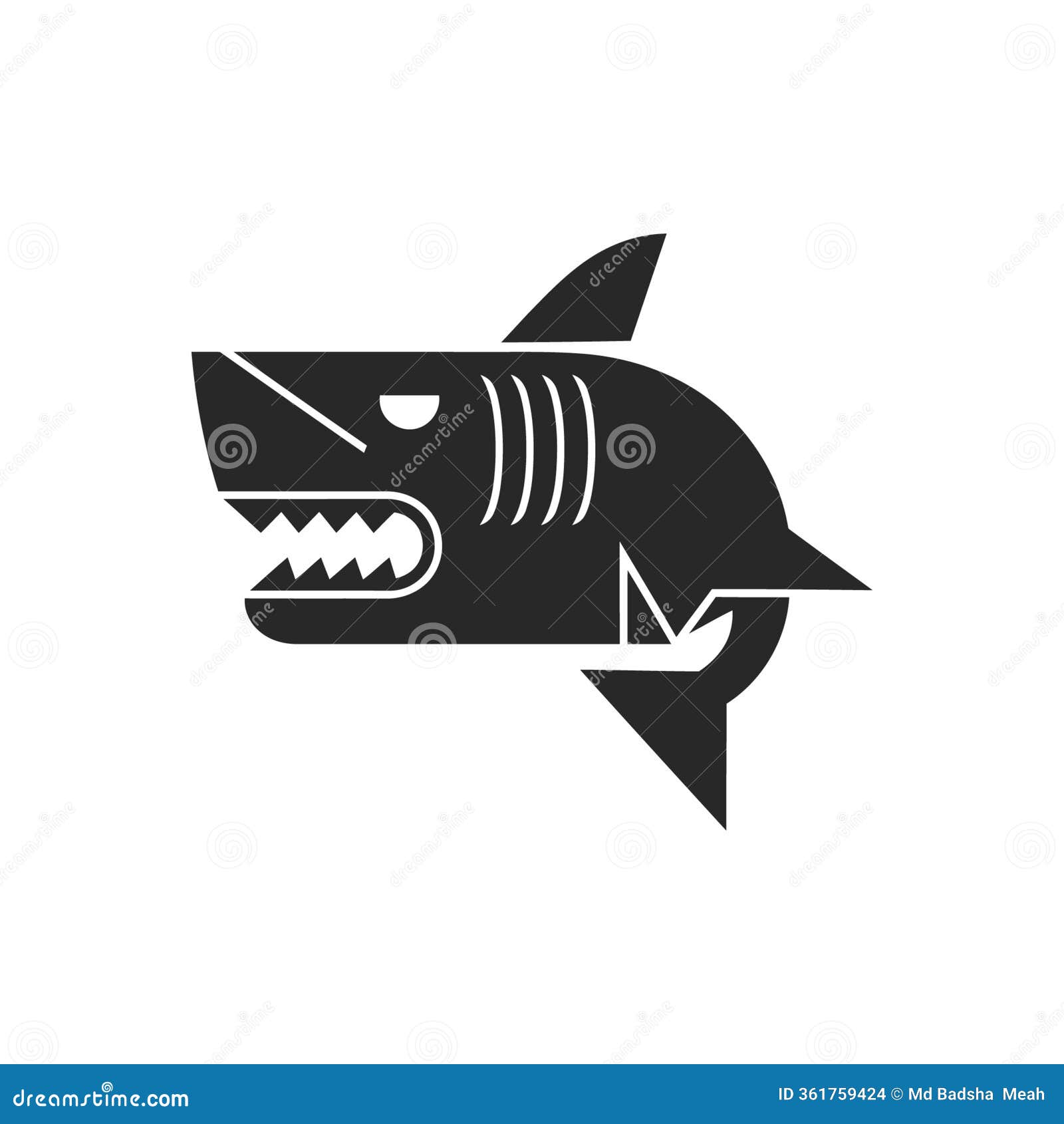 Shark Icon Logo Design Vector Illustration | CartoonDealer.com #333168046