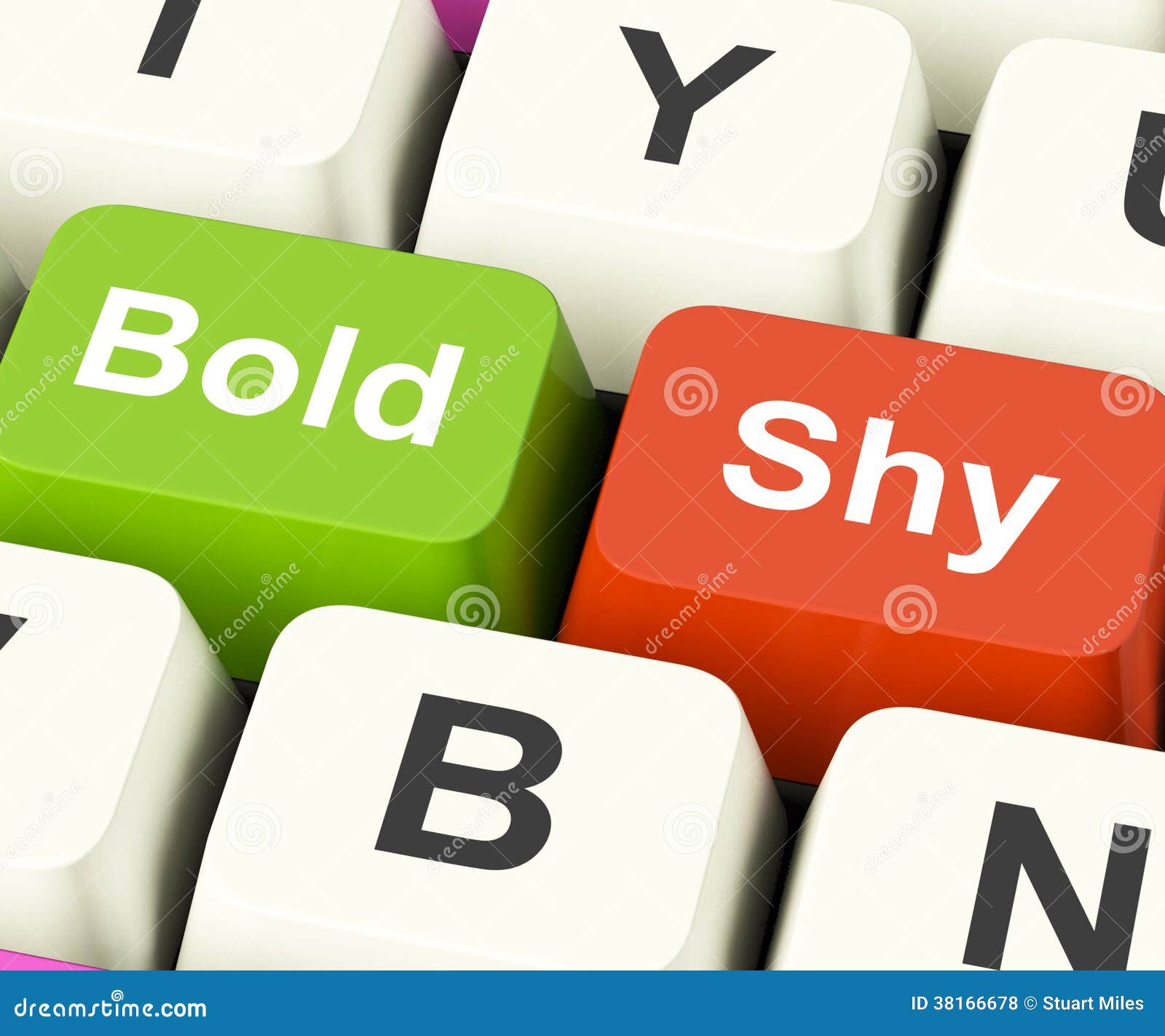 Timid Bold Switch Means Fear Or Courage Royalty-Free Stock Photography ...