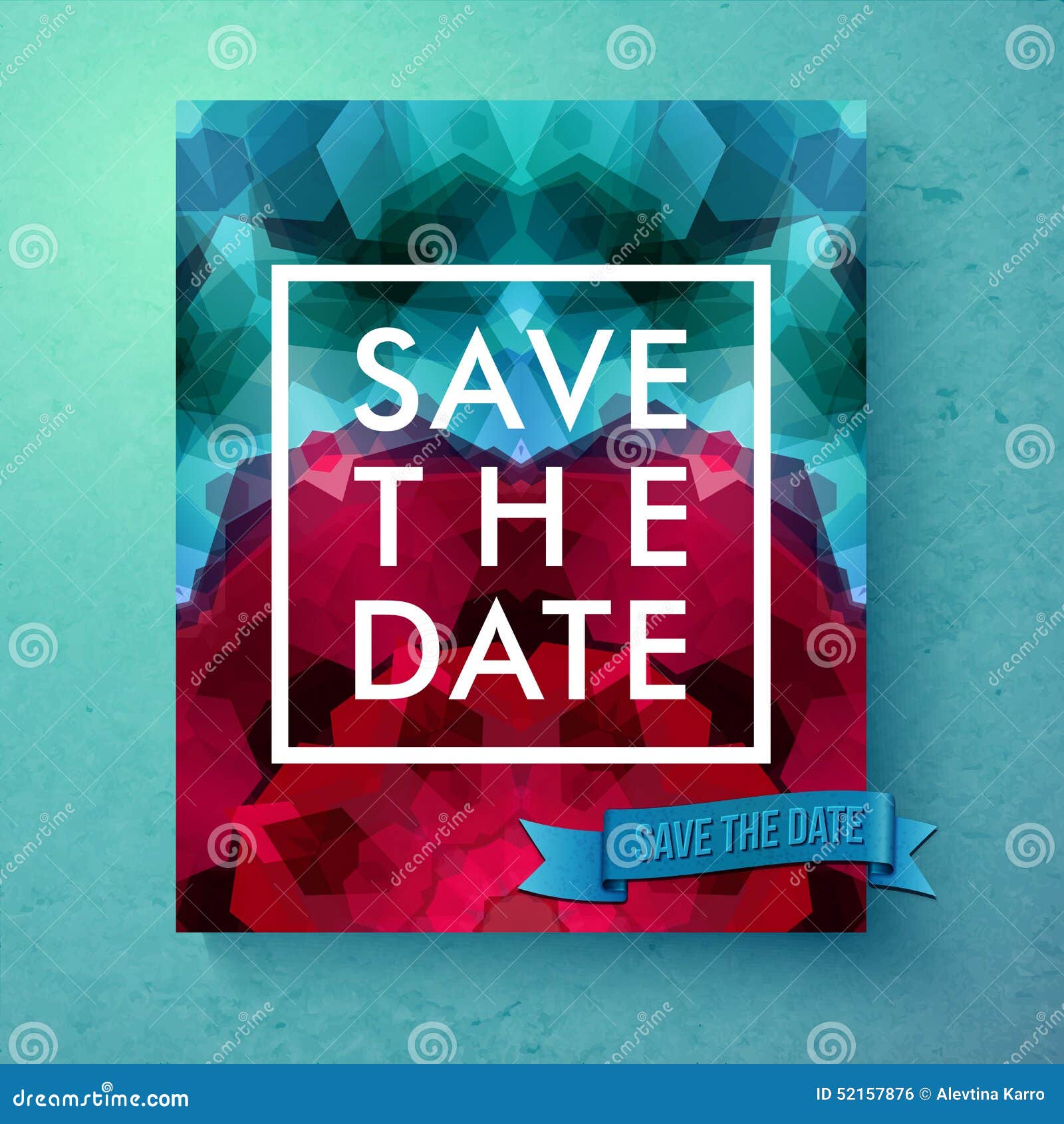 Bold Simple Save the Date Wedding Template Stock Vector - Illustration ...
