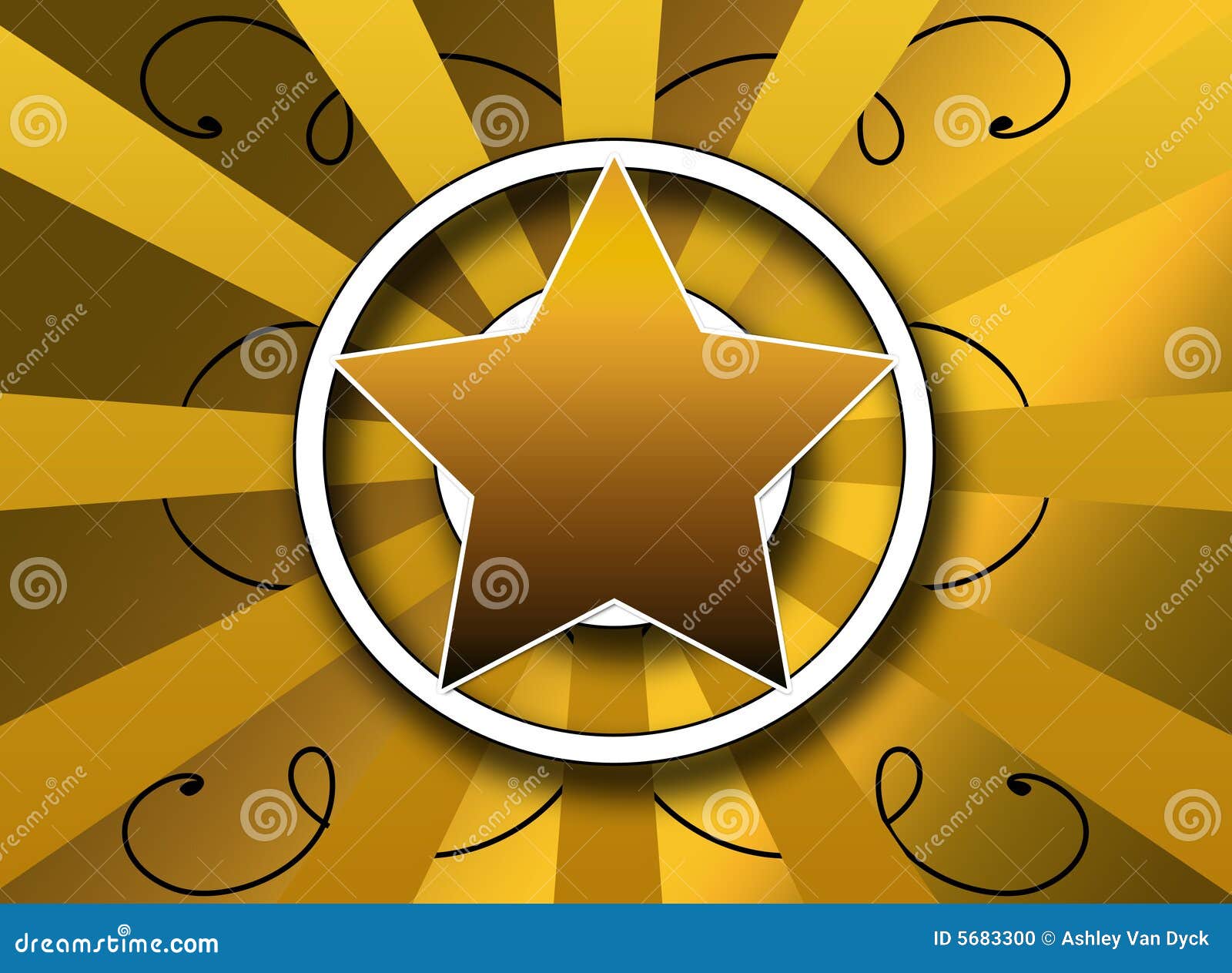 Bold Star And Sunburst Background Design Royalty-Free Stock Image ...