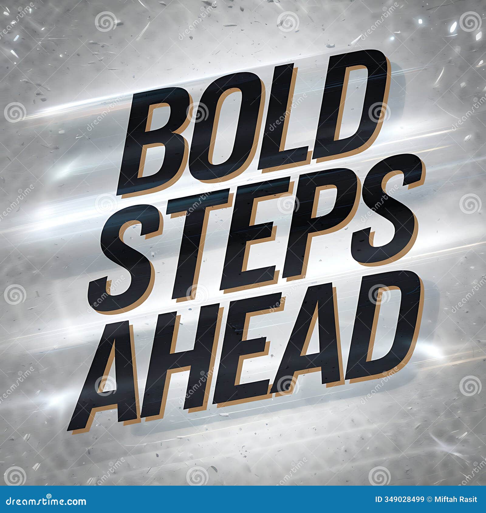 Bold Steps Ahead Motivational Poster Design Stock Image - Image of ...
