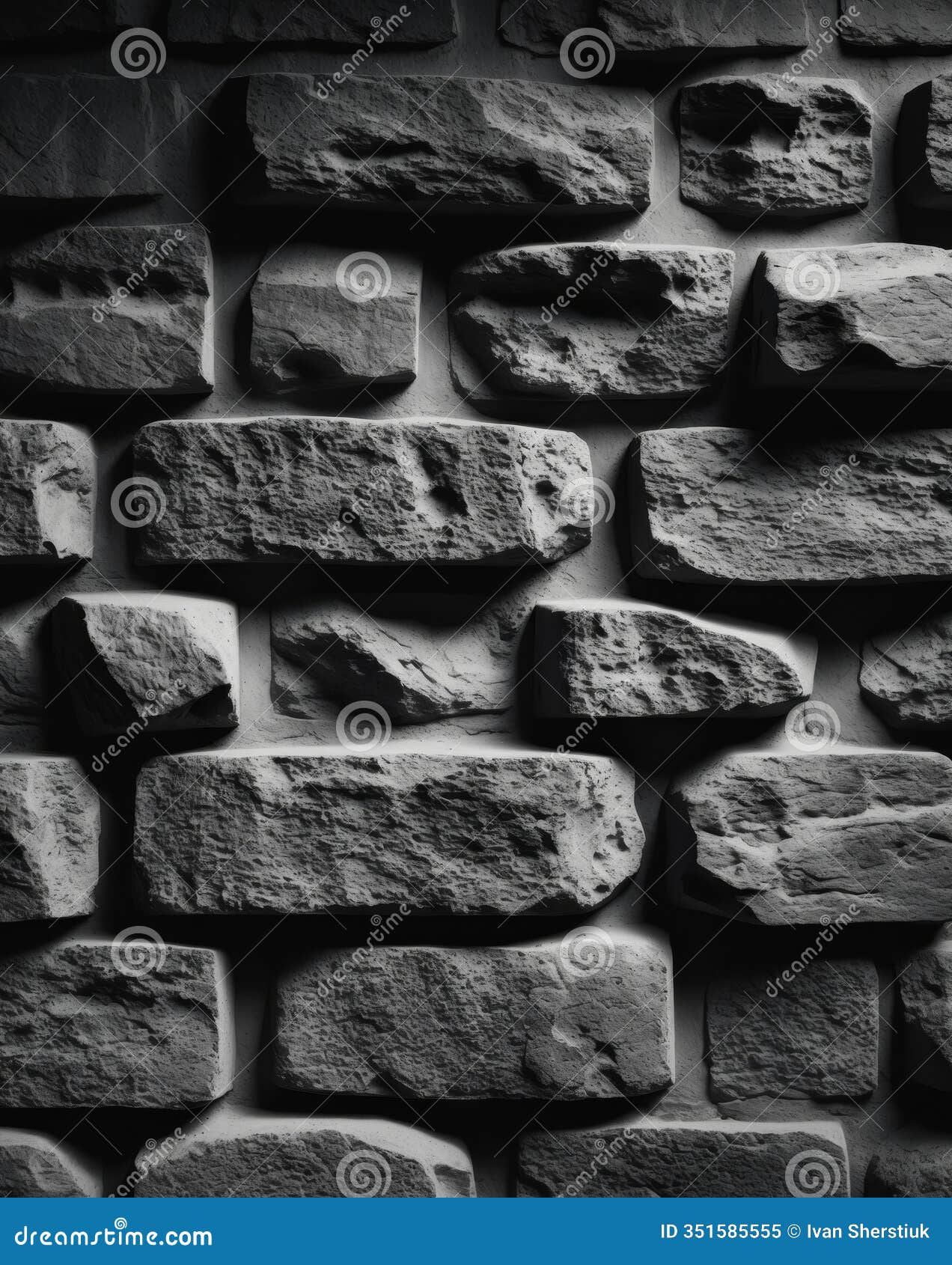 Bold Stonework Wall Texture with High Contrast Lighting Stock Image ...