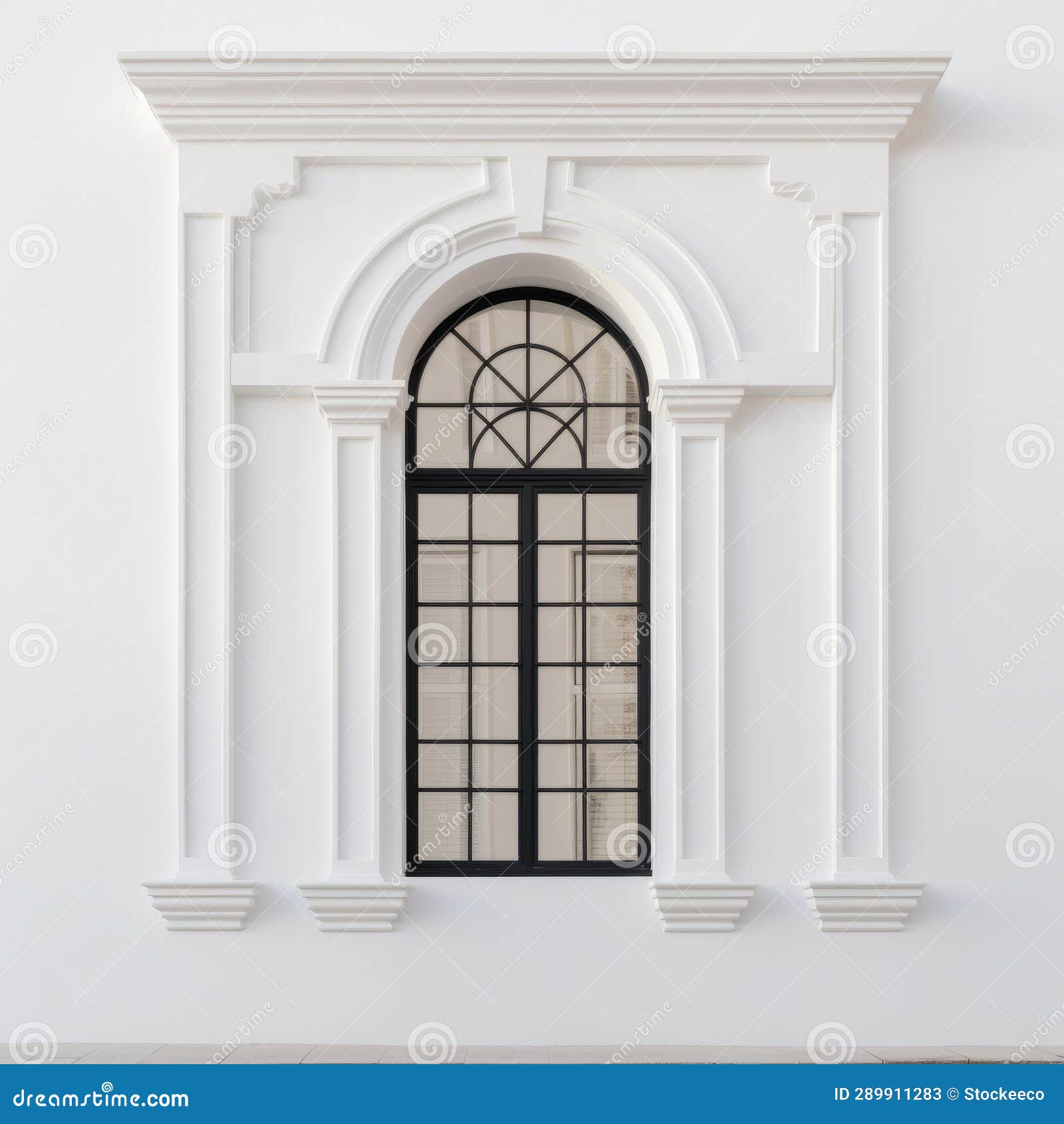 Bold and Striking 3d White Window Rendering in Reinforced Classicism ...