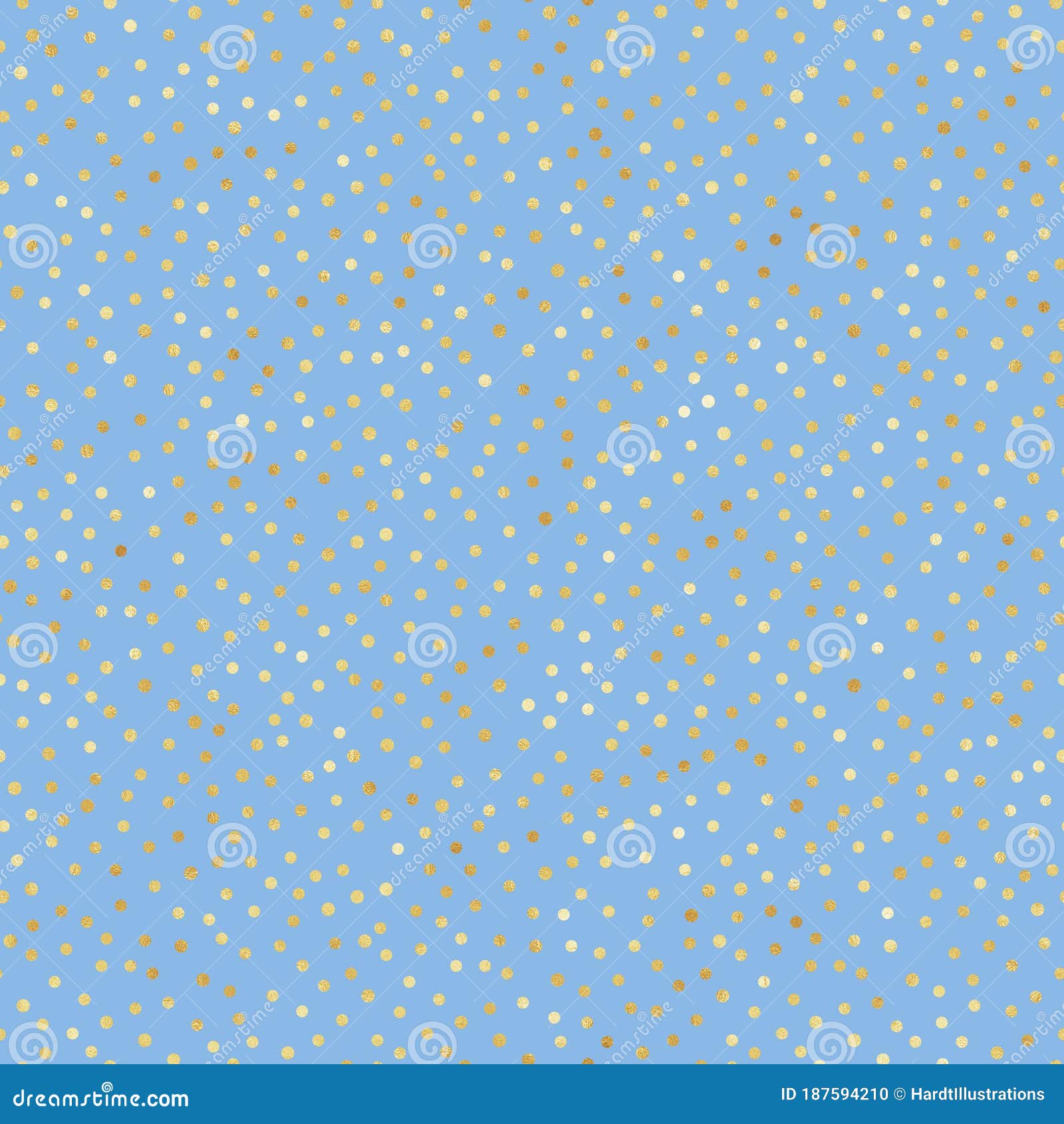 Blue and Gold Confetti Seamless Pattern Stock Illustration ...