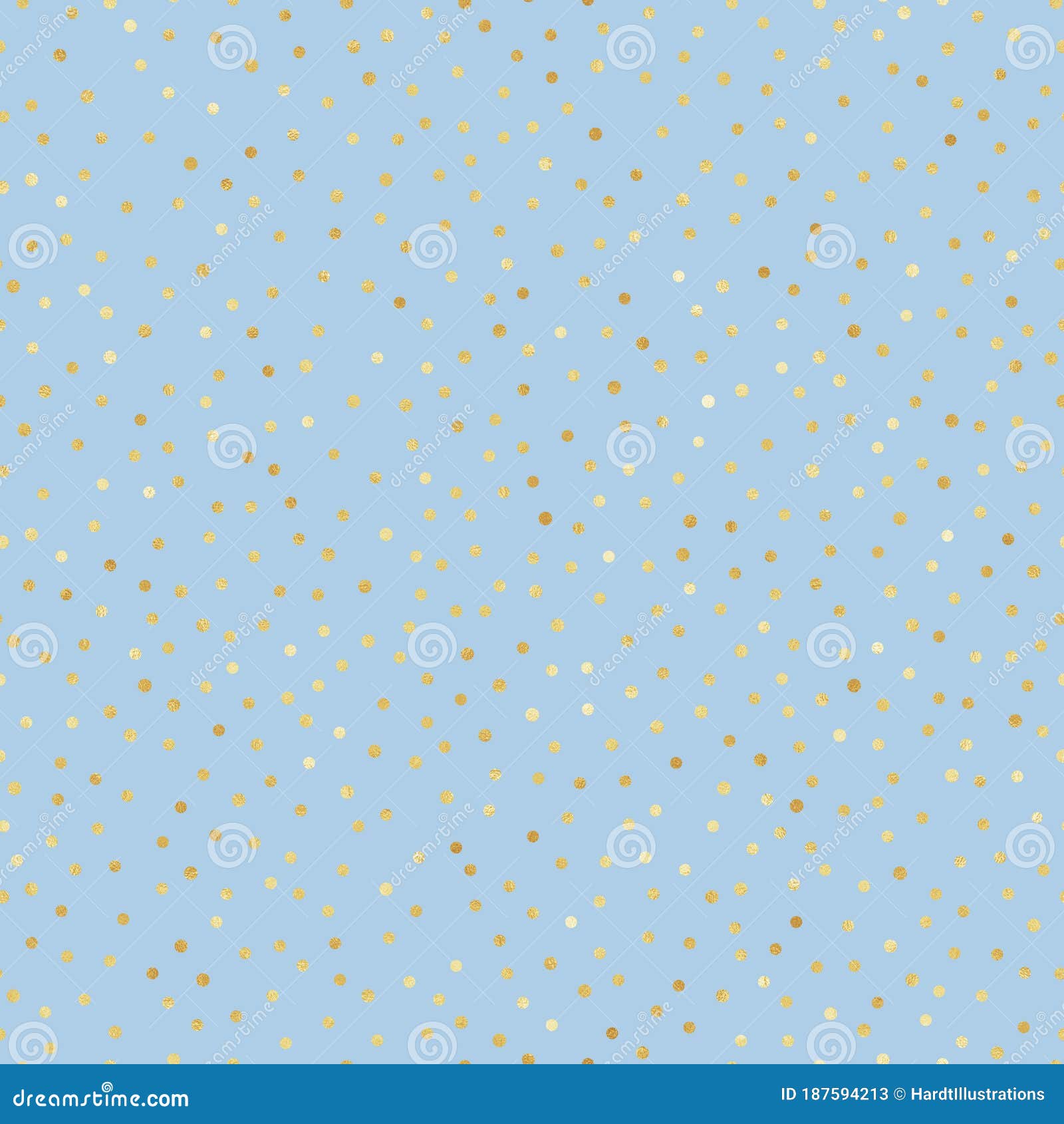Blue and Gold Confetti Seamless Pattern Stock Illustration ...