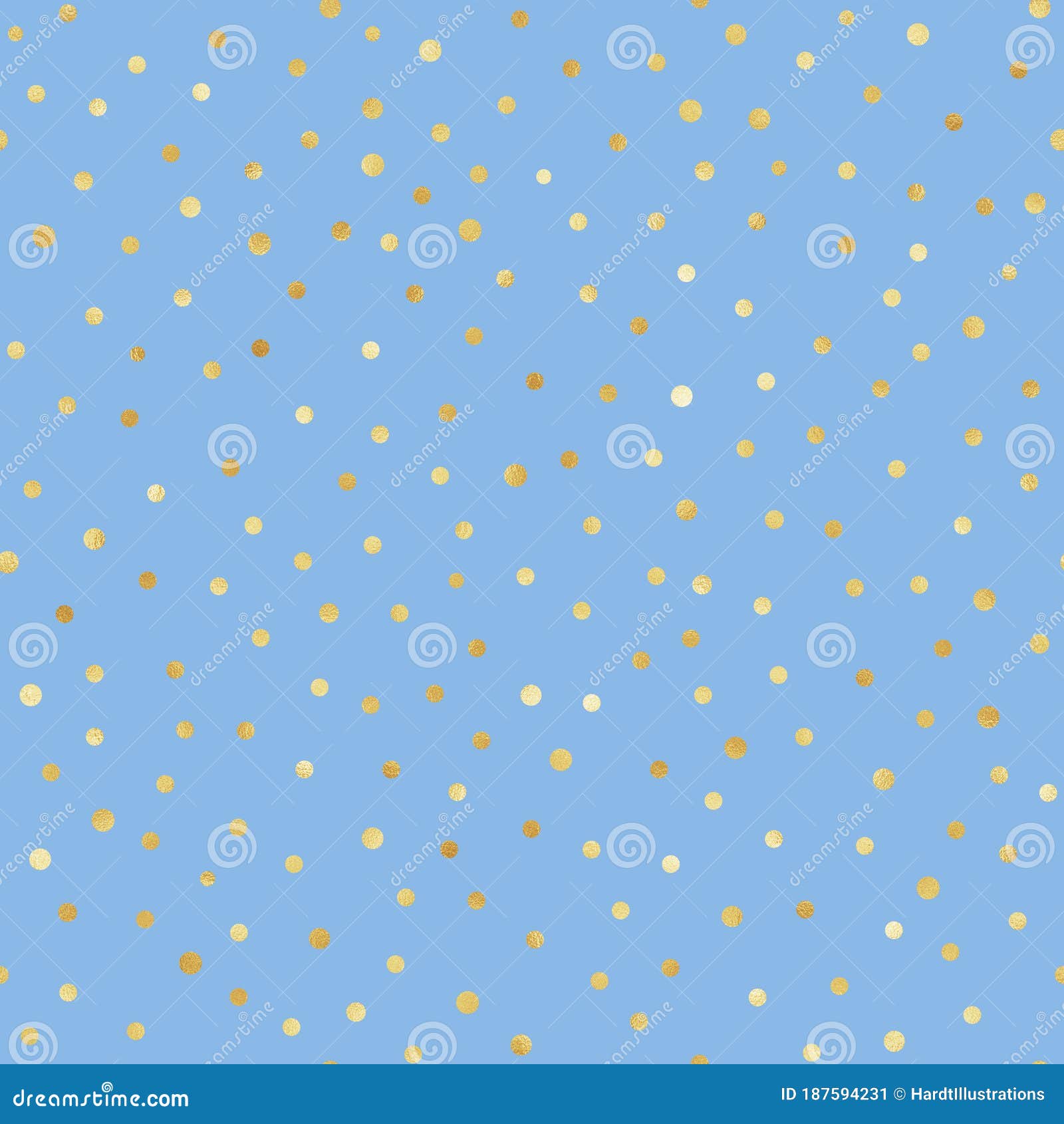 Blue and Gold Confetti Seamless Pattern Stock Illustration ...