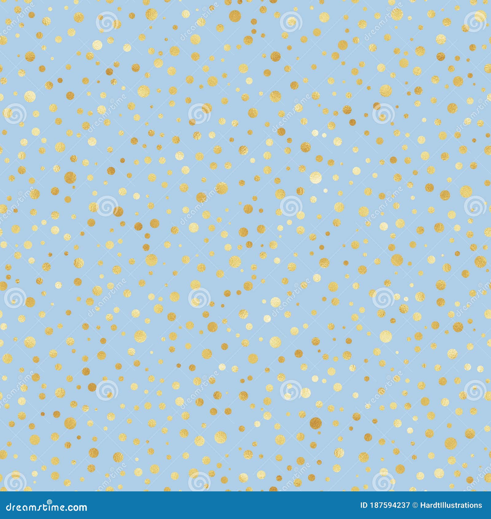 Blue and Gold Confetti Seamless Pattern Stock Illustration ...