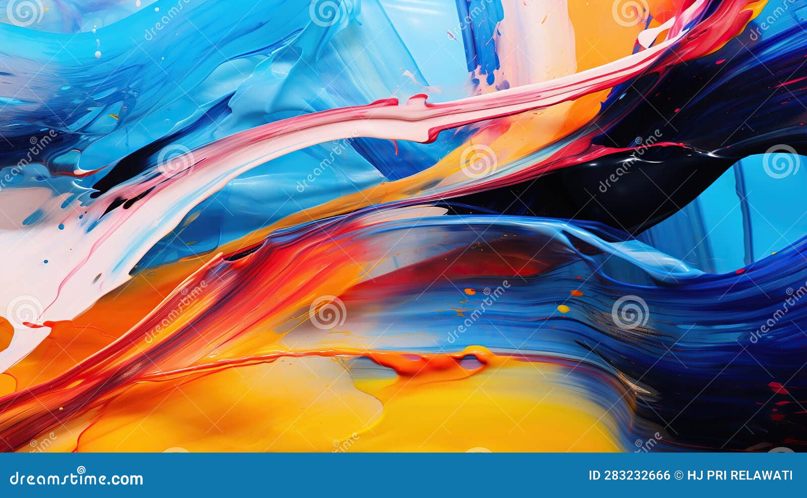 Bold Strokes. Expressive Abstract Art in Vibrant Colors Stock ...