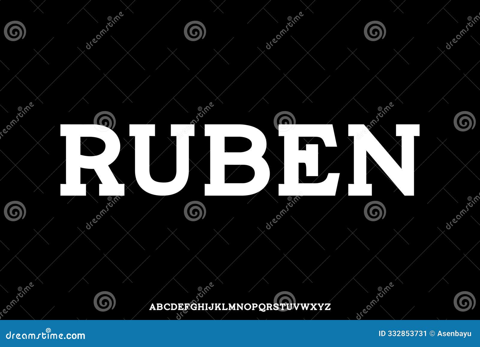 Strong Slab Stencil Type Display Font Vector | CartoonDealer.com #273950351