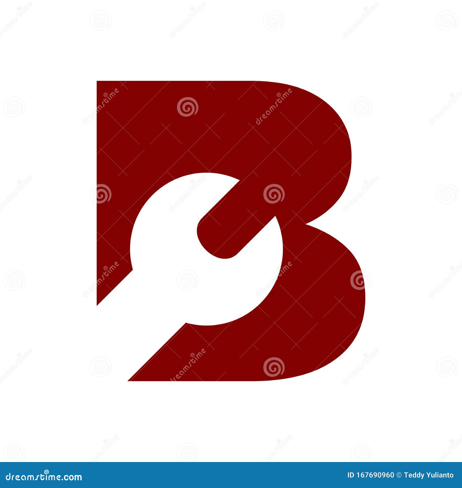 Bold initial B tool logo stock vector. Illustration of icon - 167690960