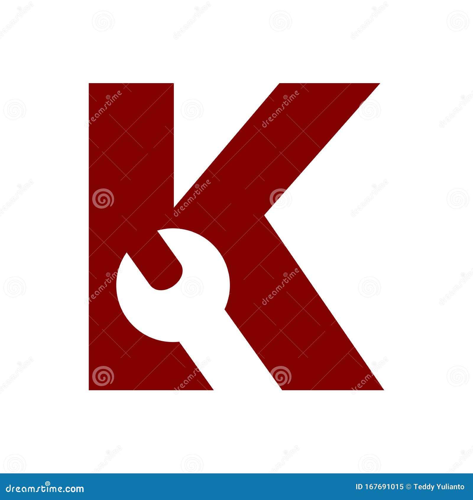 Bold initial K tool logo stock vector. Illustration of font - 167691015
