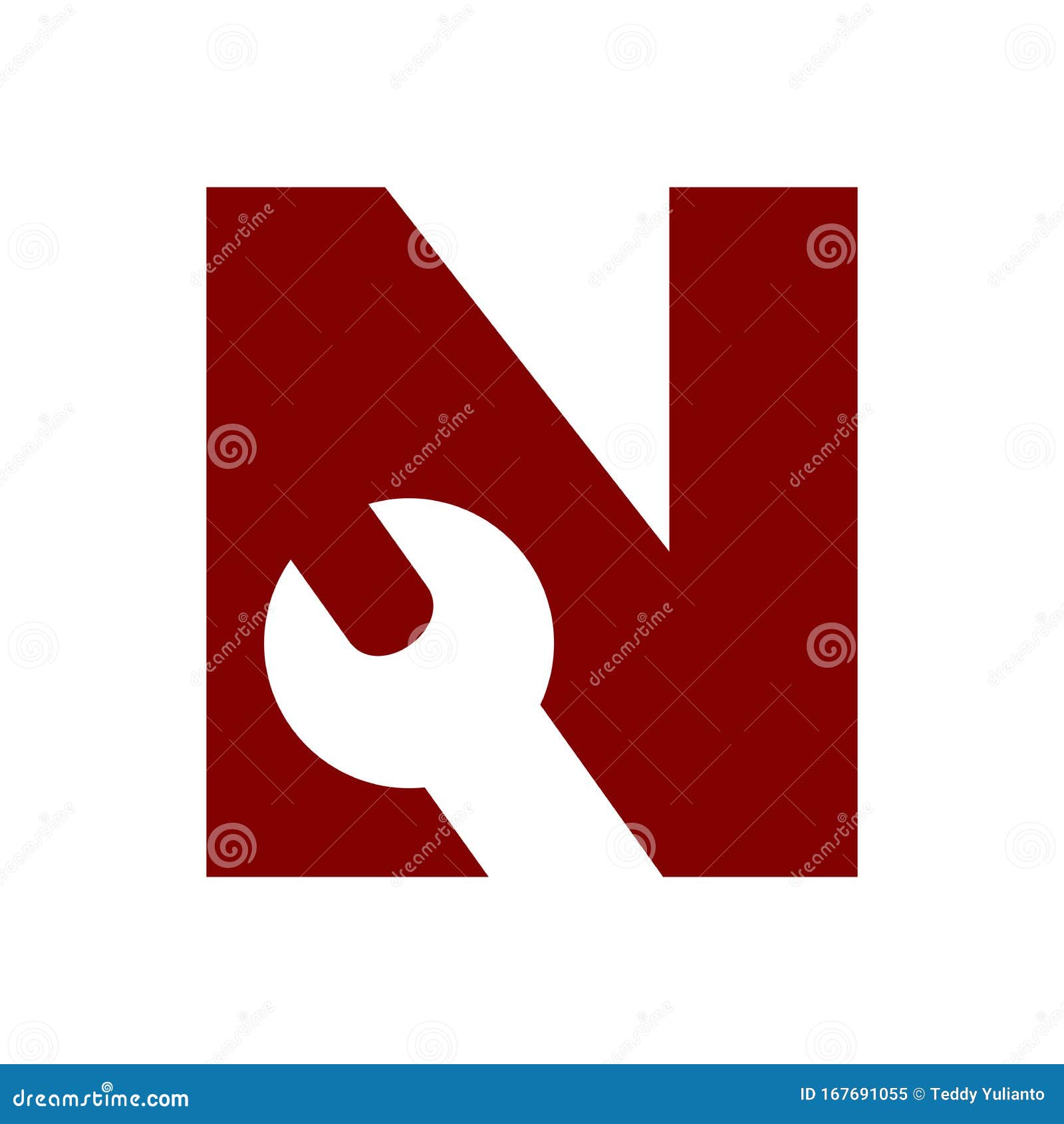 Bold initial N tool logo stock vector. Illustration of home - 167691055