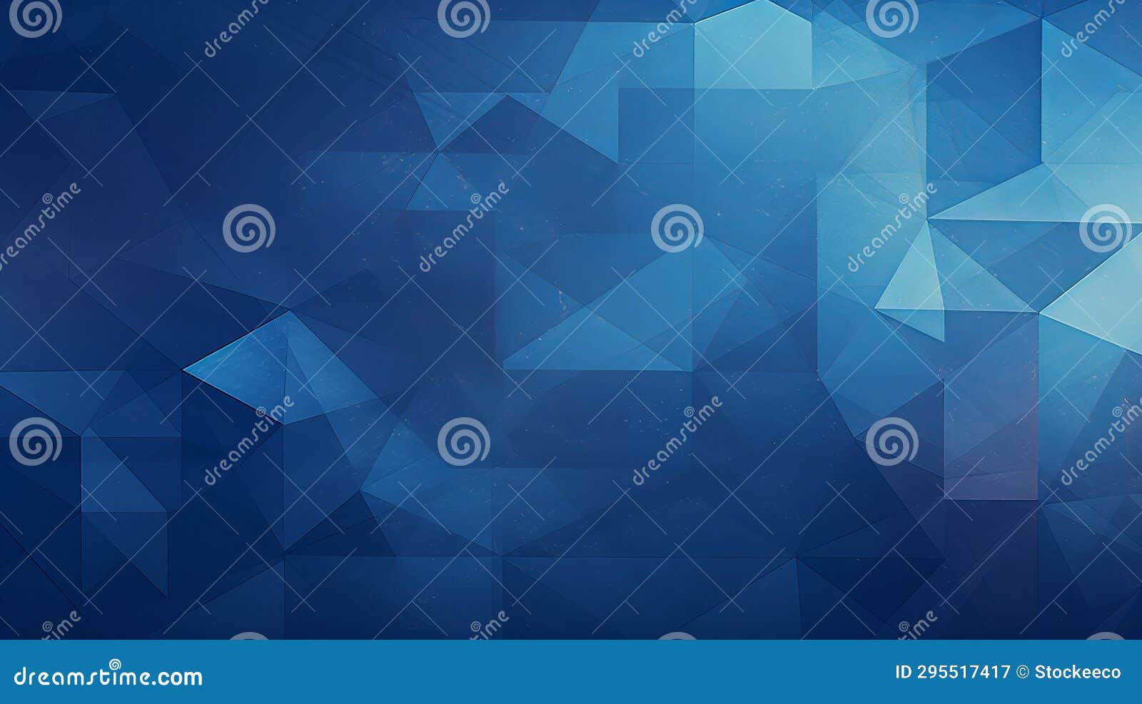 Bold Structural Designs: Blue Triangles in Tonalist Style Stock ...