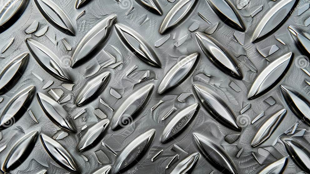 A Bold and Symmetrical Diamond Pattern Etched into a Matte Silver Surface Adding Dimension and ...