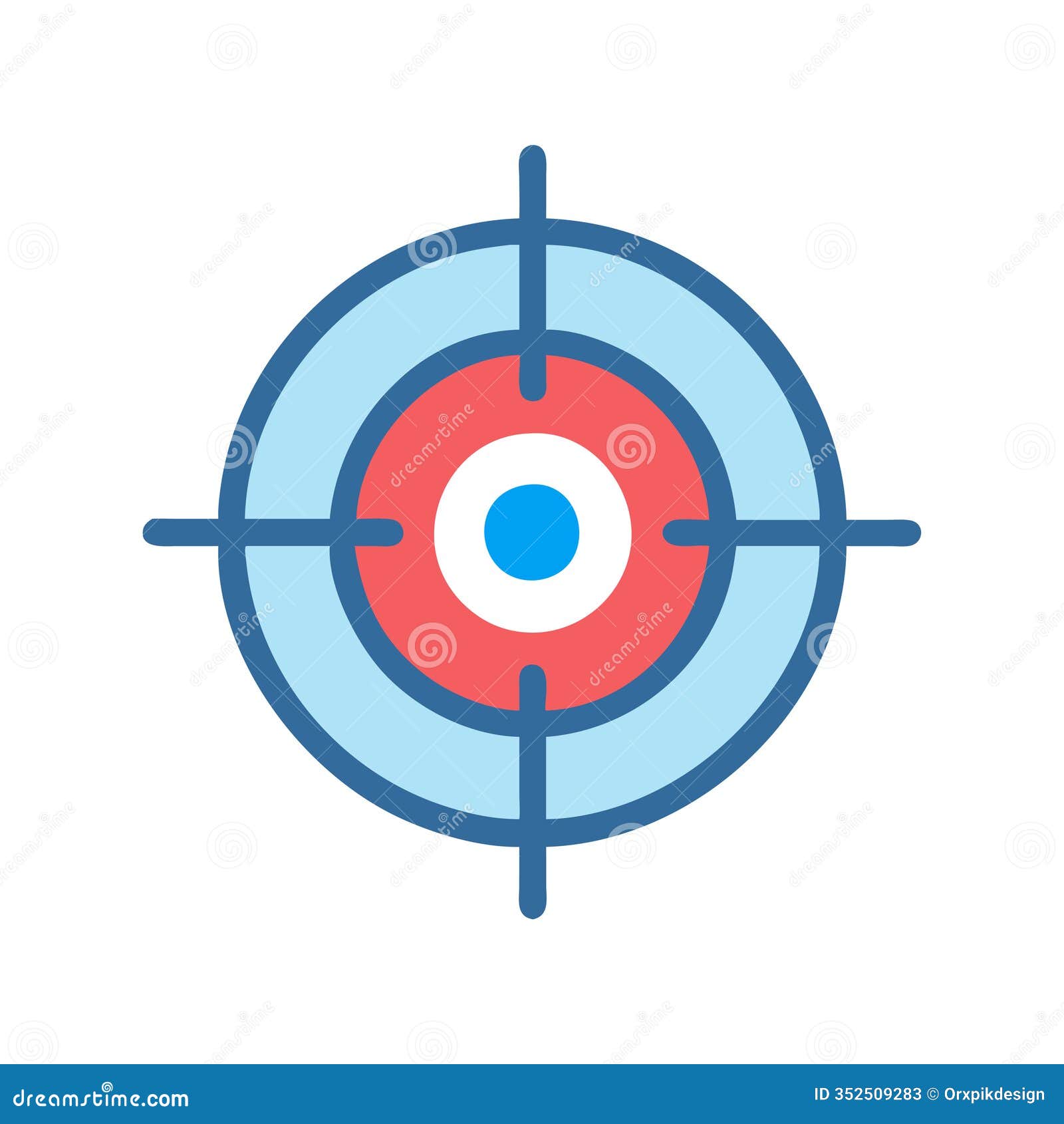 Bold Target for Precision Aiming Stock Illustration - Illustration of ...
