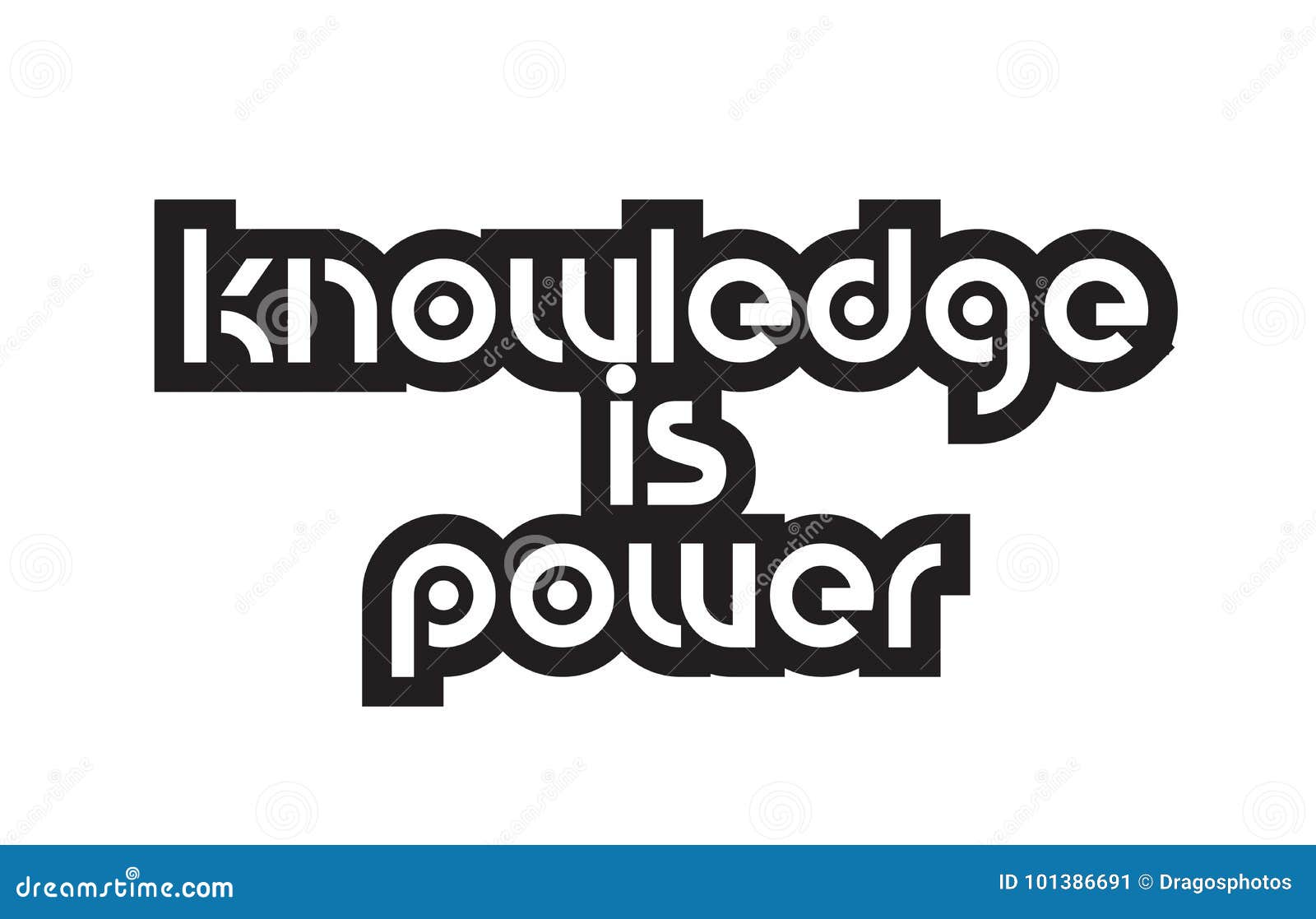 Bold Text Knowledge is Power Inspiring Quotes Text Typography De Stock ...