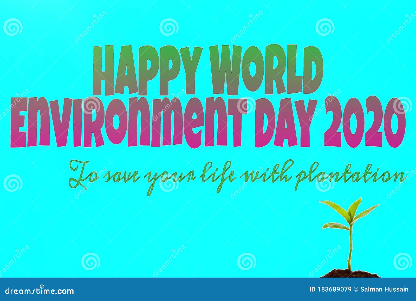 Bold Texture With A Message About Environment Day 2020 Stock Image ...