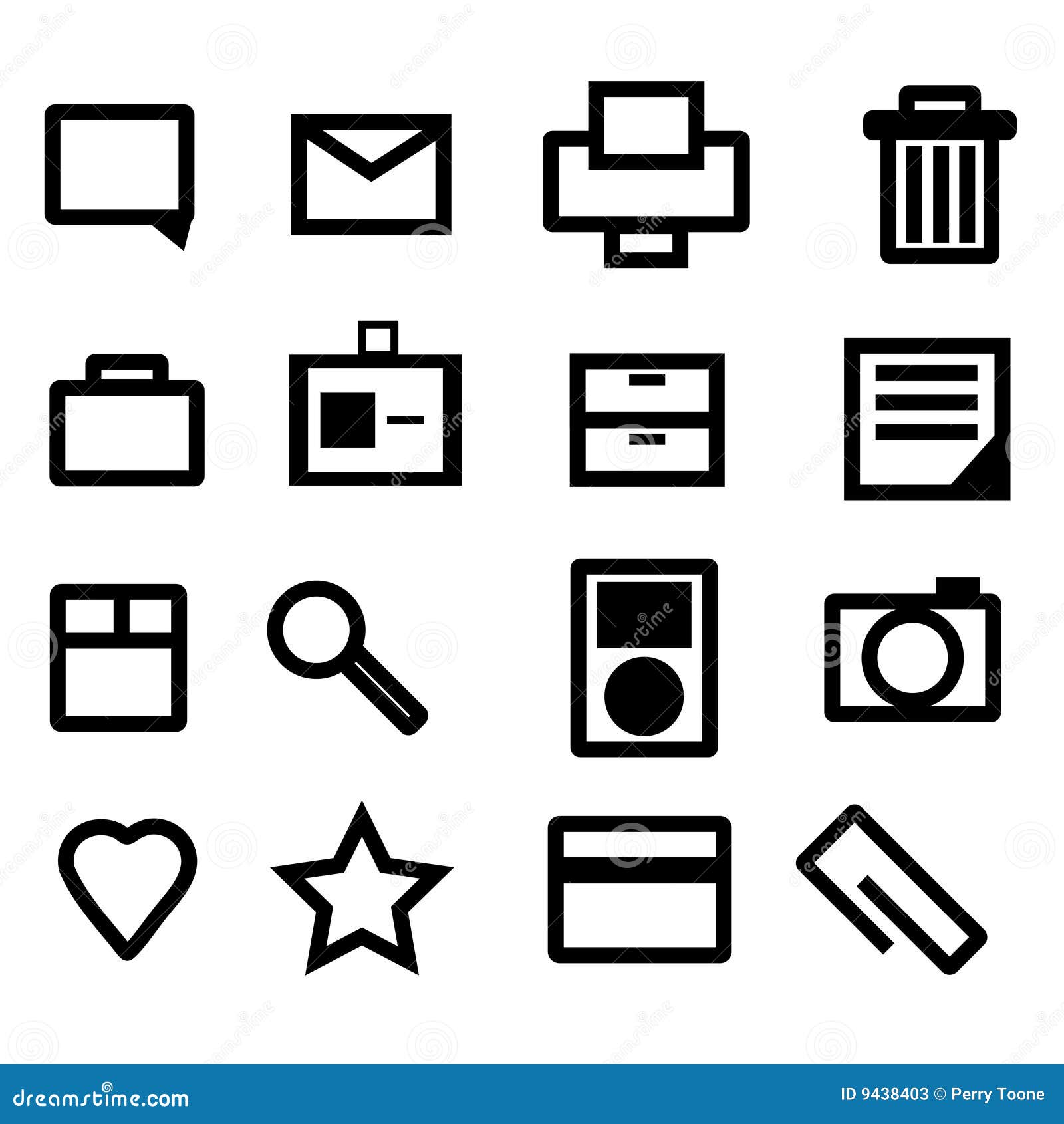 Bold Thick Point Business Icons Stock Vector - Illustration of green ...