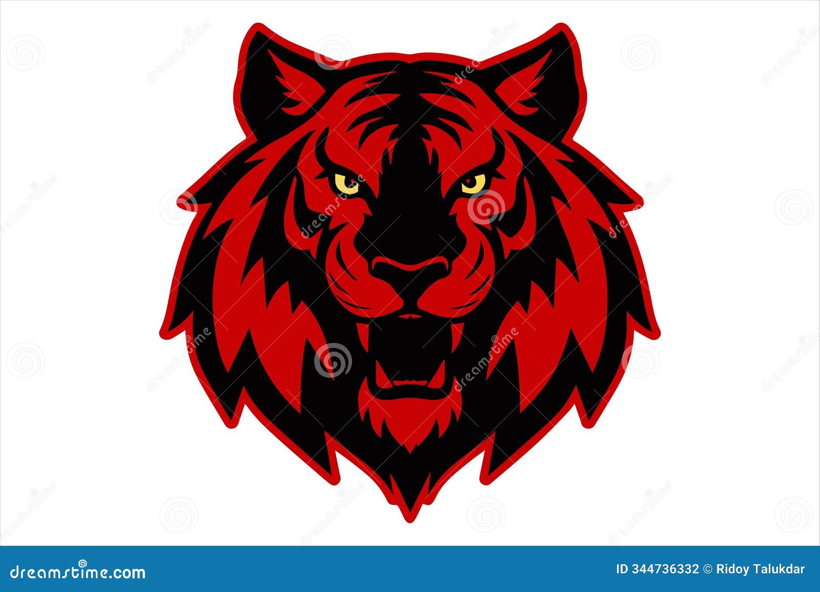 Bold Tiger Face Esports Logo Iconic Mascot Vector Stock Vector ...