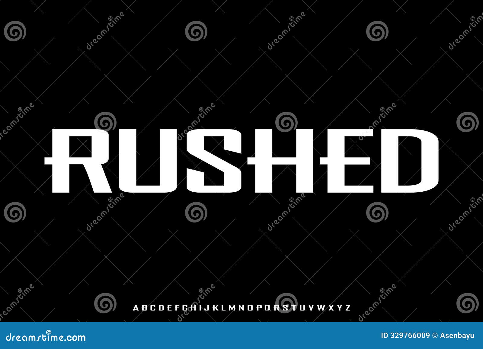 Bold Unique Rushed Alphabet Display Font Vector Illustration Stock ...