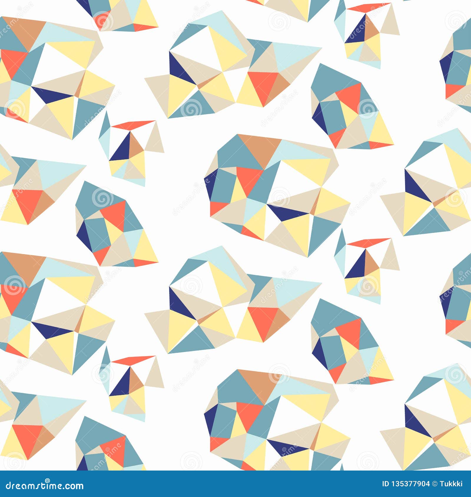 Bold Vector Pattern with Composition of Geometric Shapes Stock Vector ...