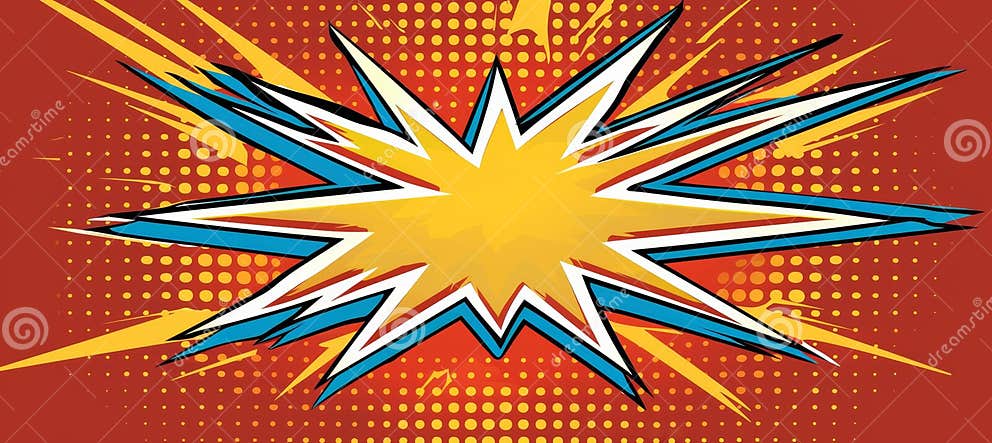 Bold and Vibrant Abstract Speech Bubble in Comic Panel Commands ...