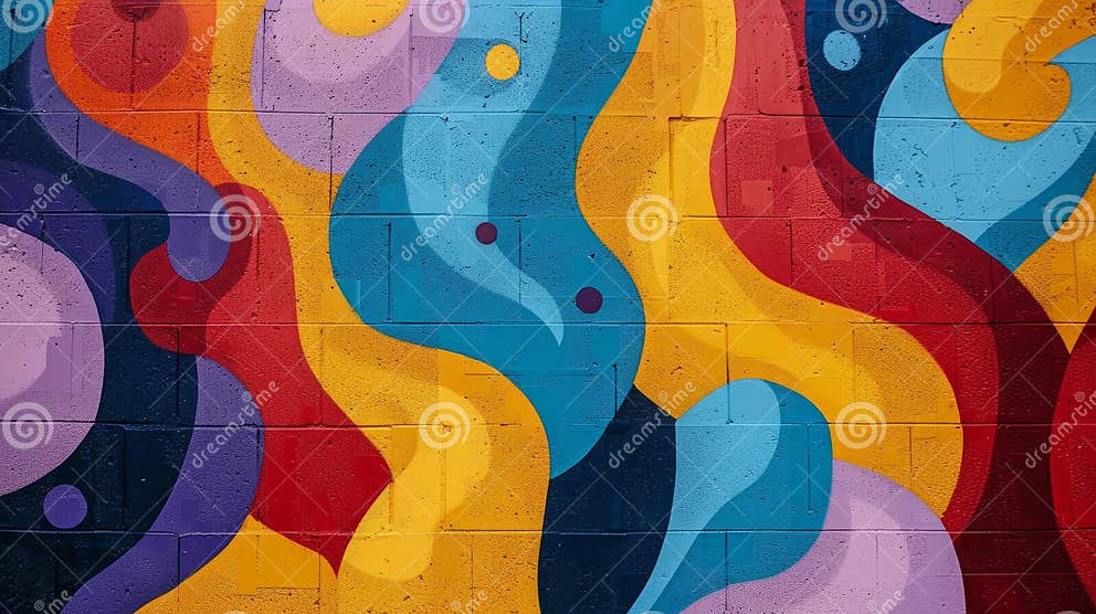 Bold, Vibrant Mural with Stunning Visual Impact, Ai Generated Stock ...