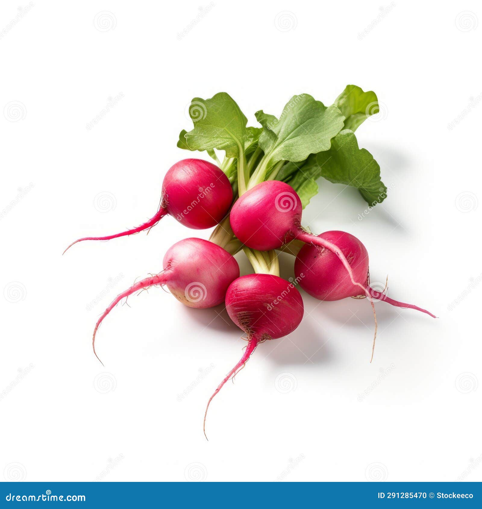 Bold and Vibrant Pink Radish on White Background Stock Illustration ...