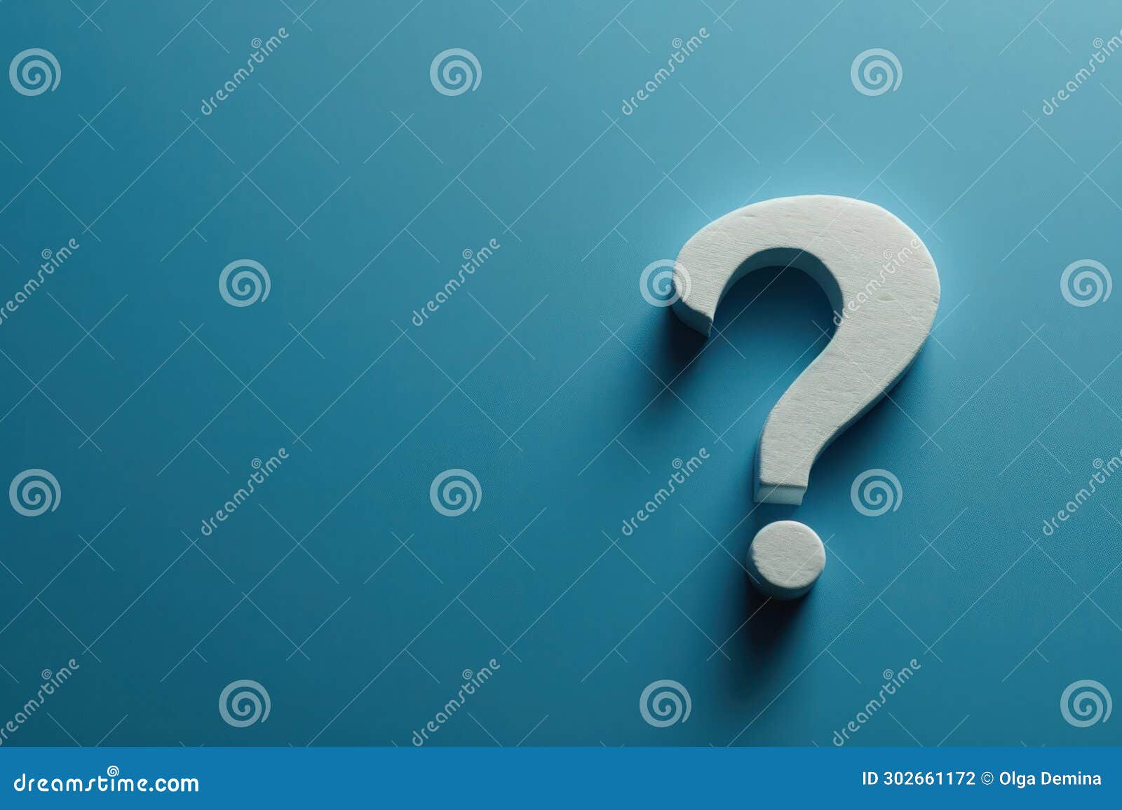 Bold White Question Mark on a Blue Background, Creating a Strong Visual ...