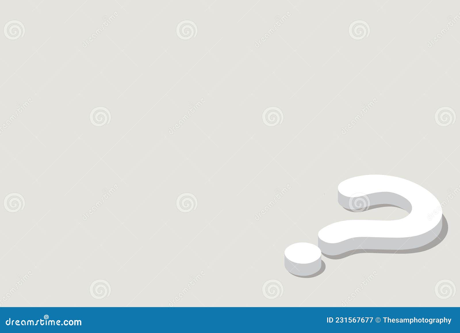 A Bold and White Question Mark Stock Illustration - Illustration of ...