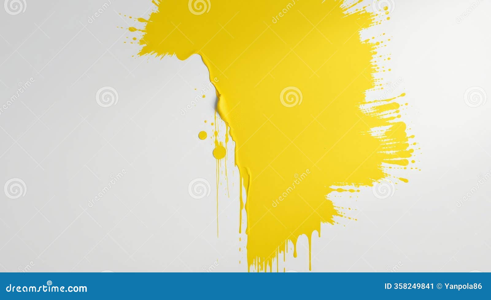Bold Yellow Paint Splatter on a White Background Creating a Striking ...
