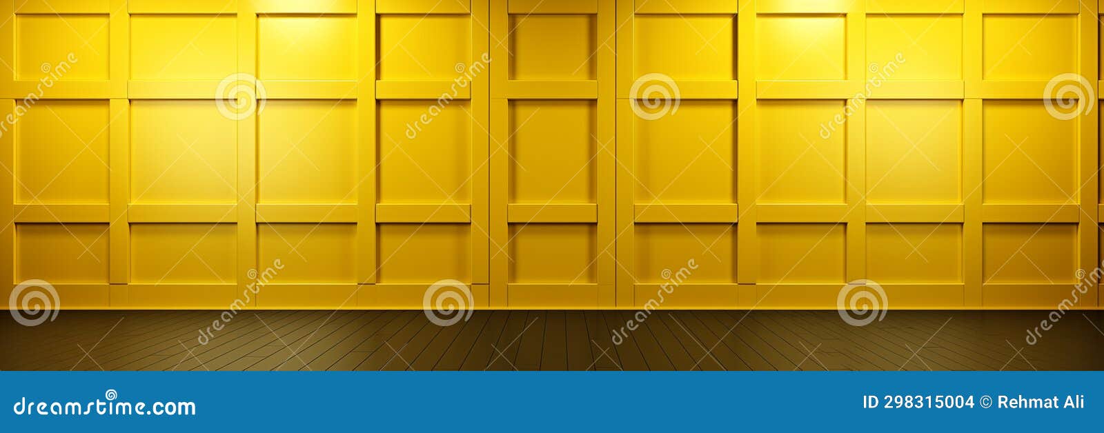 Bold Yellow Room and Studio Interior View Abstract Background_ Stock ...