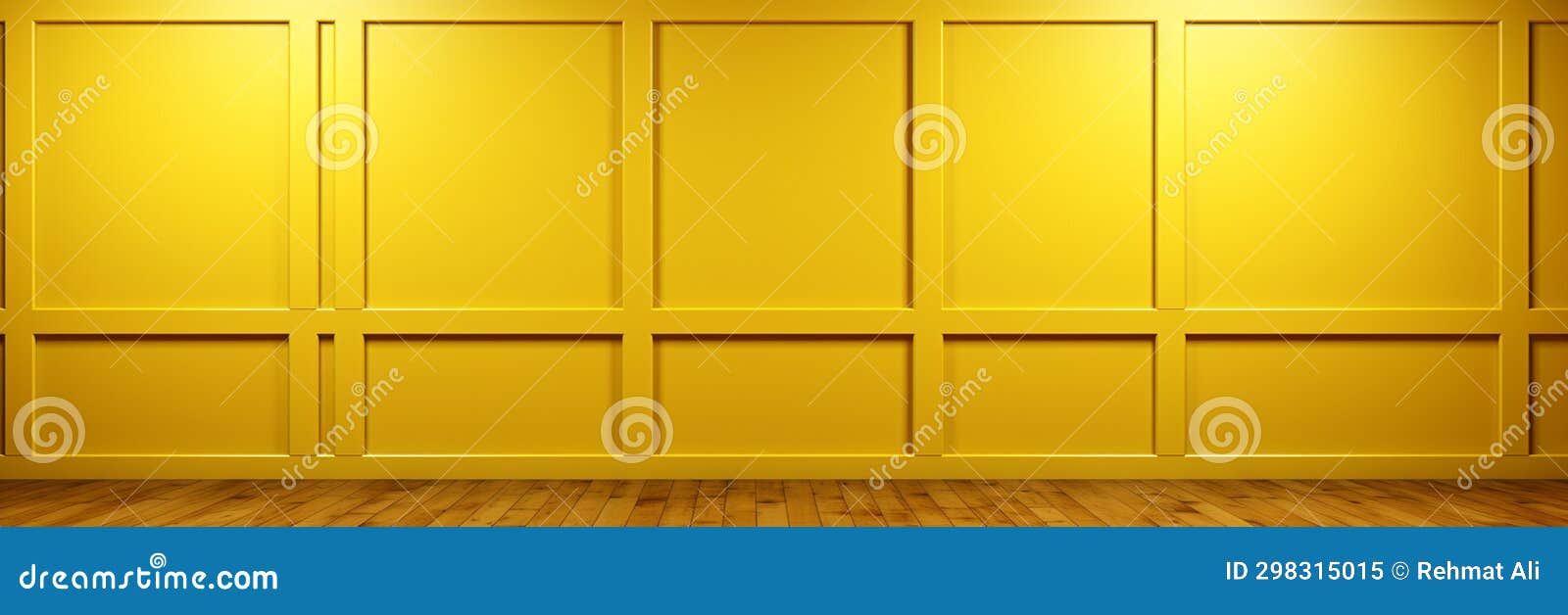Bold Yellow Room and Studio Interior View Abstract Background_ Stock ...
