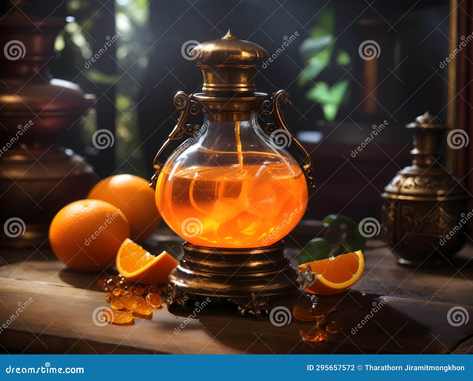 Bold Zest: Dive into the Allure of the Orange Potion Stock Illustration ...