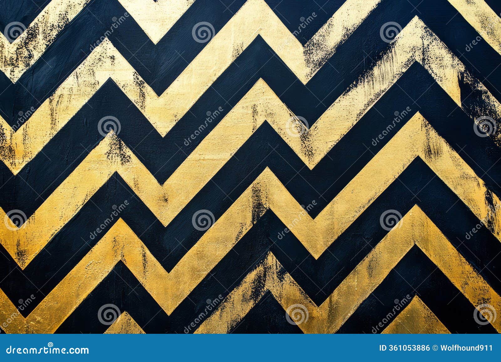 Bold Zigzagging Lines in Black and Gold, Forming a Geometric Art Deco ...