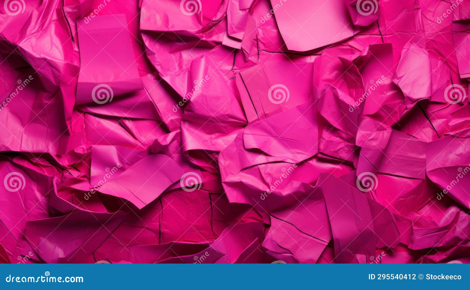 Boldly Fragmented Pink Paper Collage: Abstract Art with Torn Edges ...