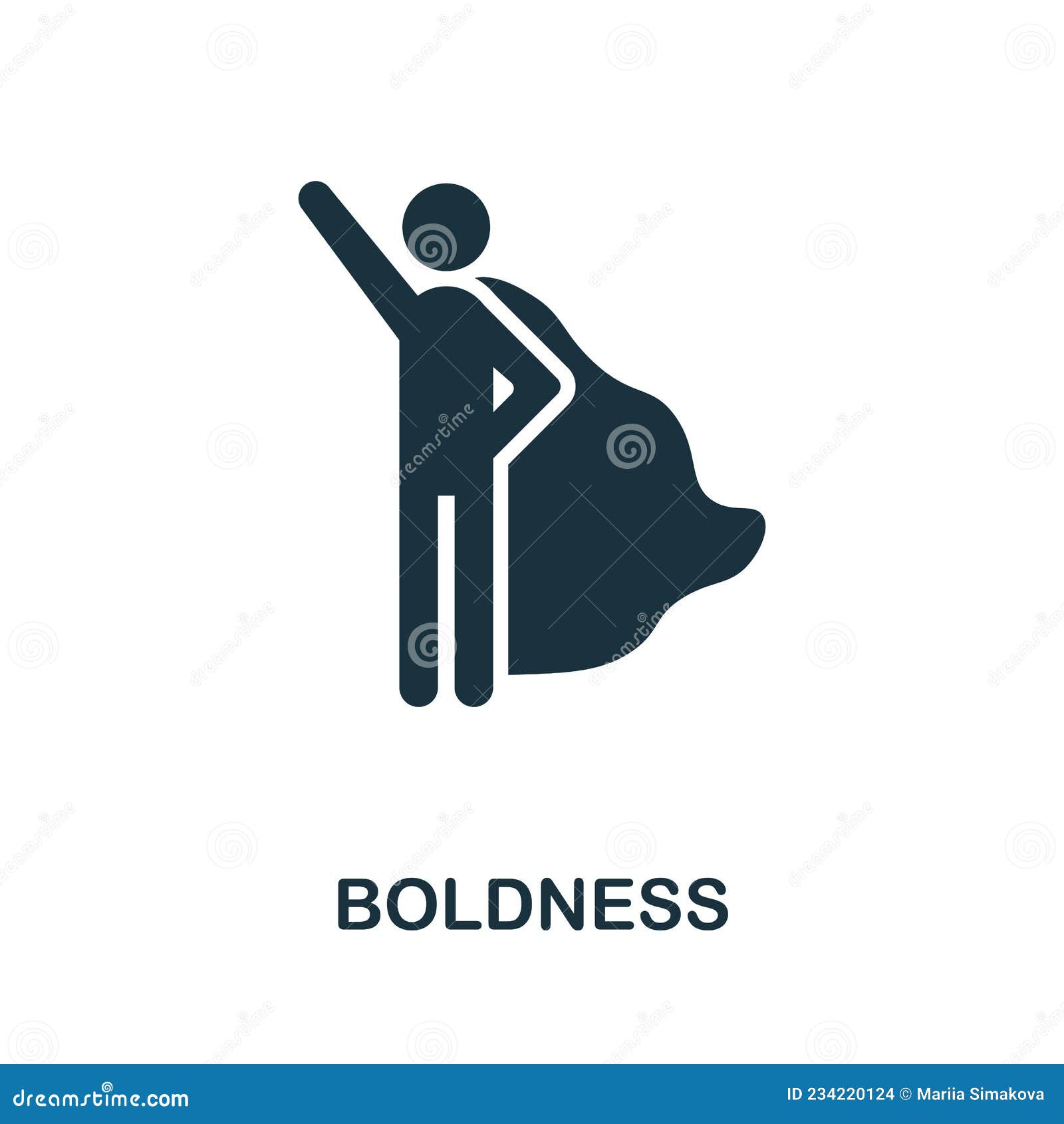 Boldness Icon Monochrome Simple Element From Core Value Collection