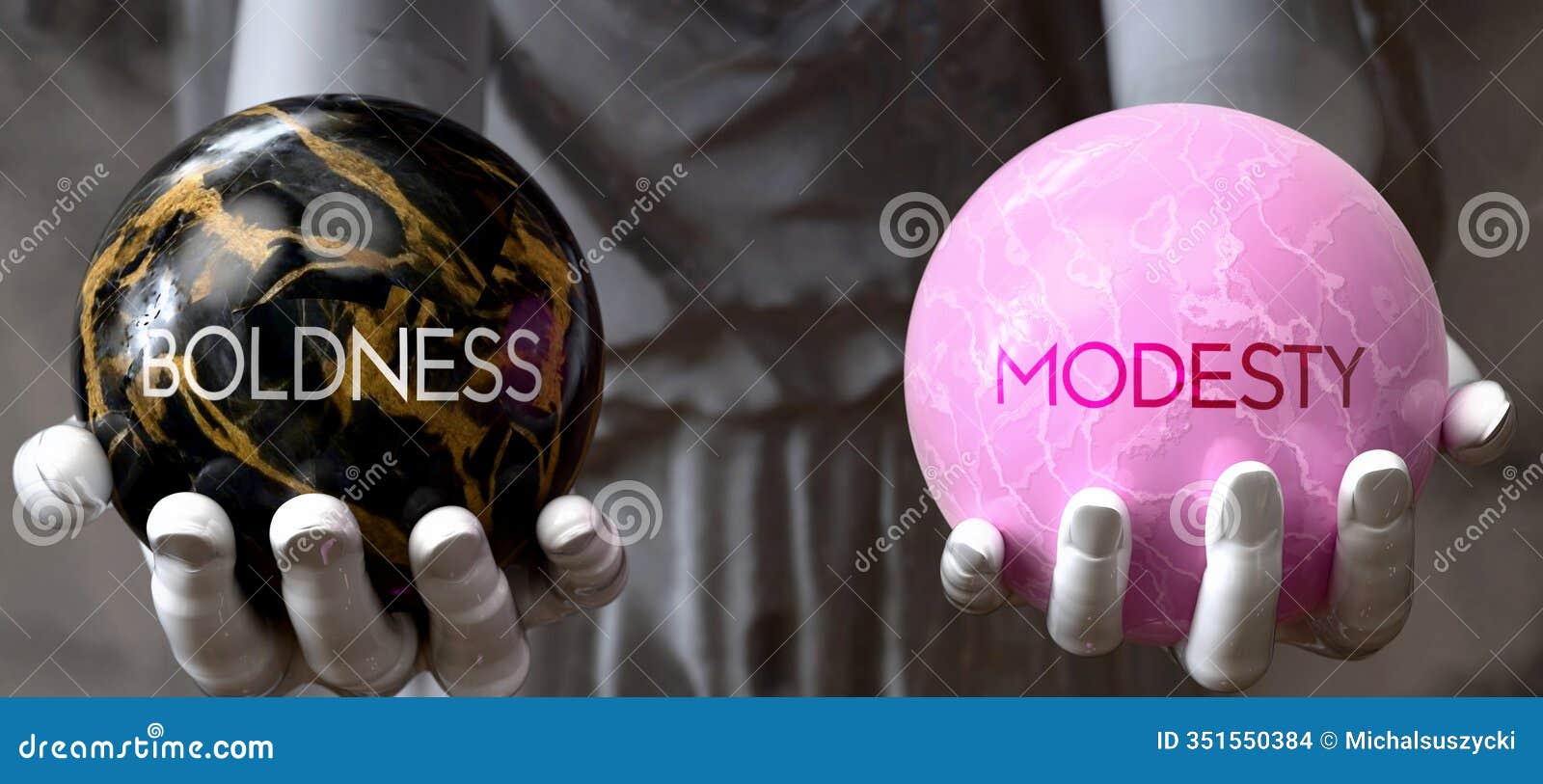Boldness or Modesty - Decide between Two Options Stock Illustration ...