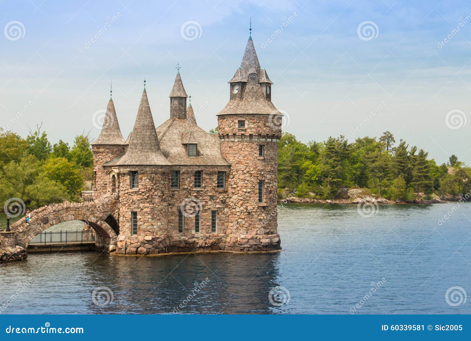 Boldt Castle stock image. Image of house, cloud, tourist - 60339581