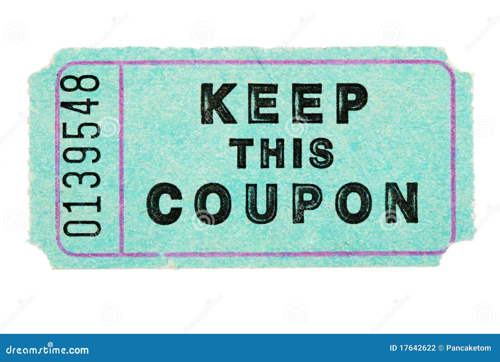 Boleto azul de la cupón foto de archivo. Imagen de cierre - 17642622