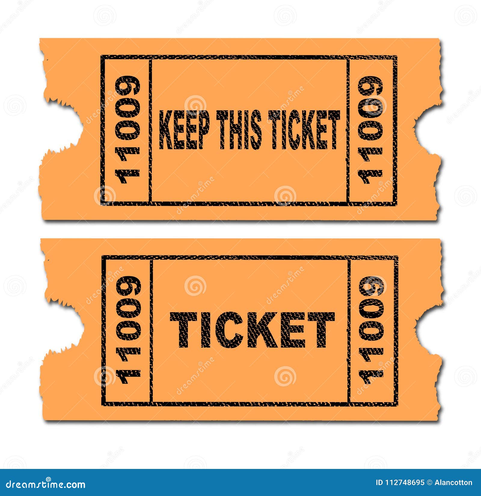 Boleto de la rifa aislado ilustración del vector. Ilustración de ...