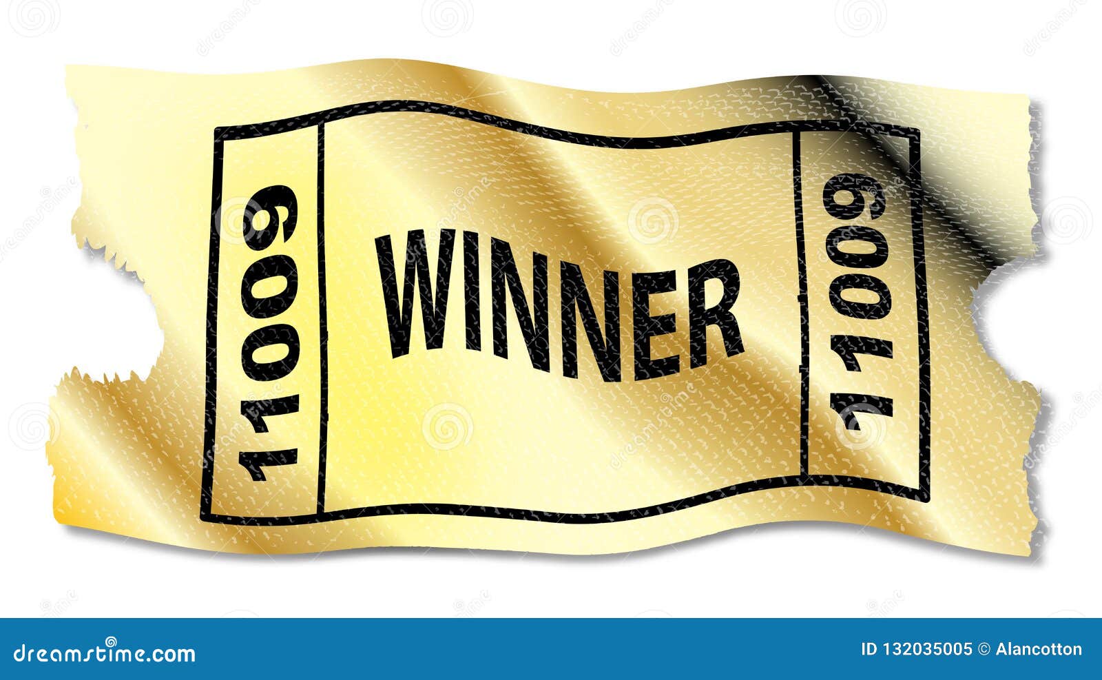 Boleto de oro del ganador stock de ilustración. Ilustración de ...