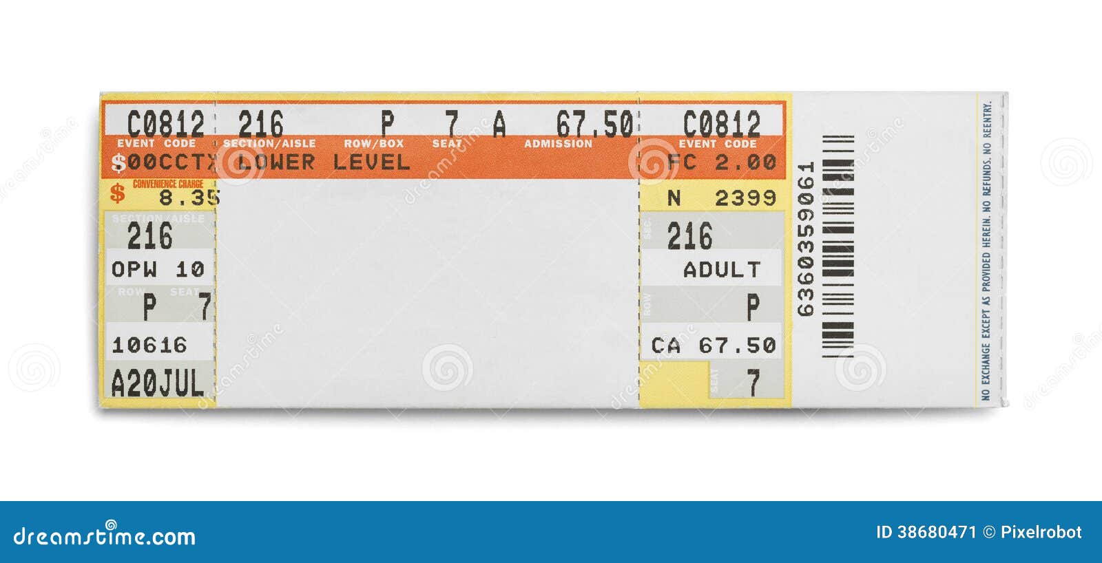 Boleto del concierto imagen de archivo. Imagen de cierre - 38680471