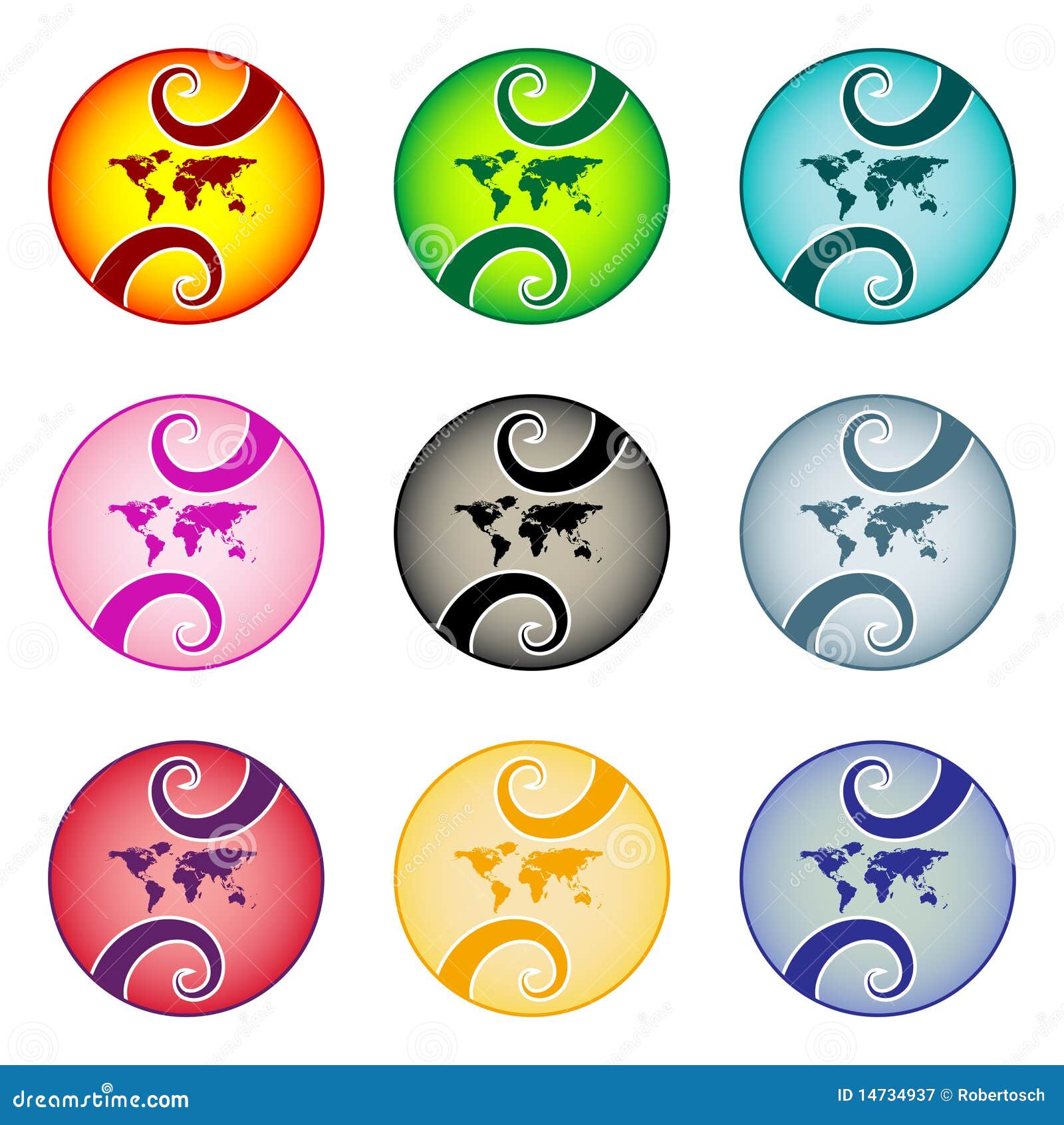 Bolhas Abstratas Do Mapa De Mundo Ilustração do Vetor - Ilustração de ...