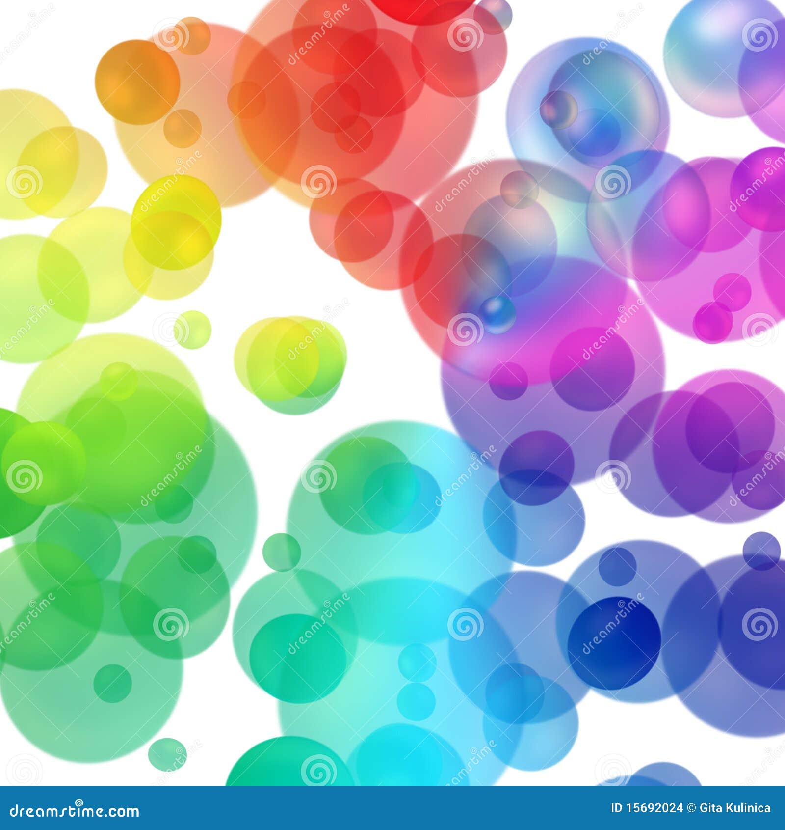 Bolhas coloridas ilustração stock. Ilustração de molhado - 15692024