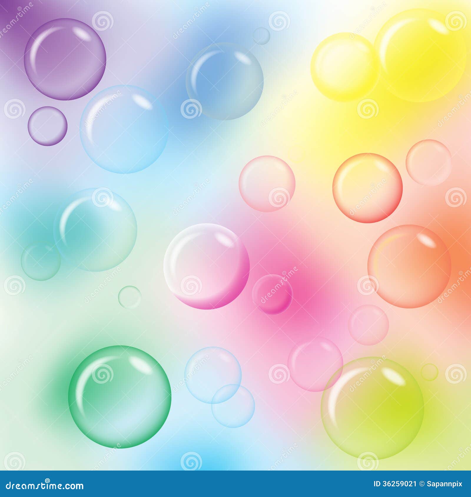 Bolhas coloridas ilustração do vetor. Ilustração de brilhante - 36259021
