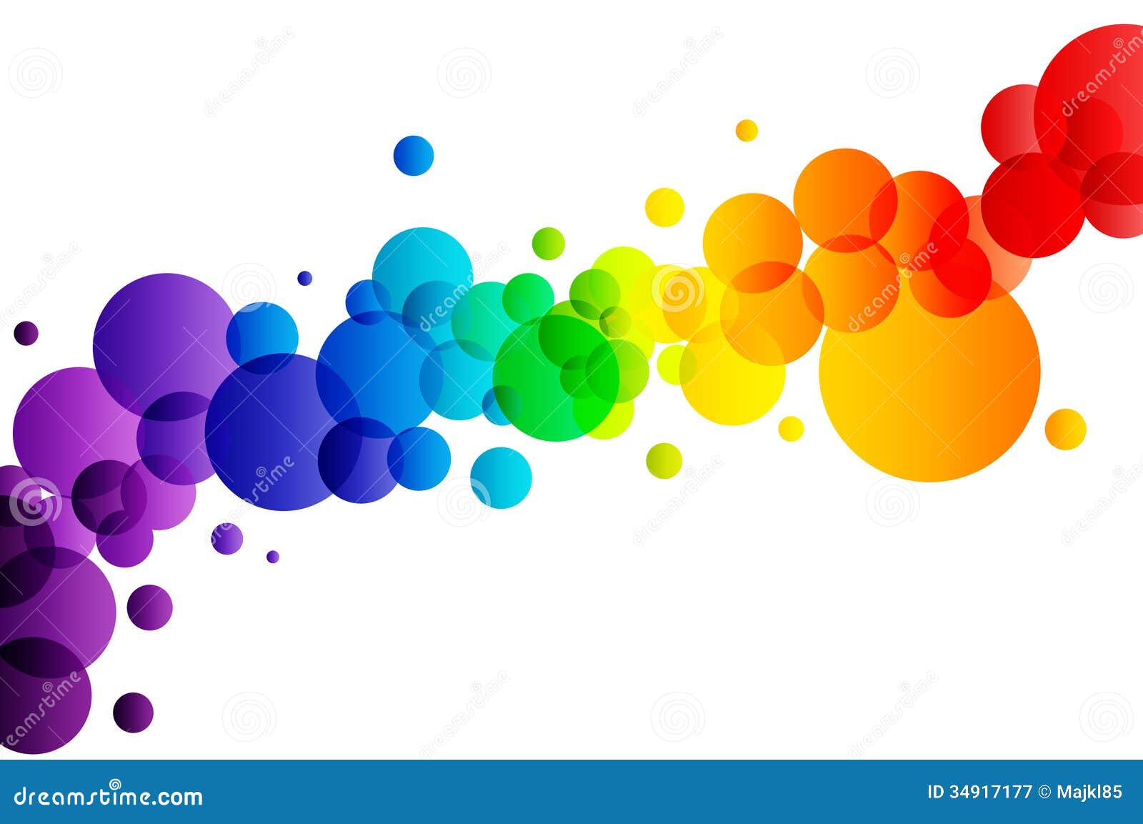 Bolhas Coloridas No Fundo Branco Ilustração Stock - Ilustração de liso ...