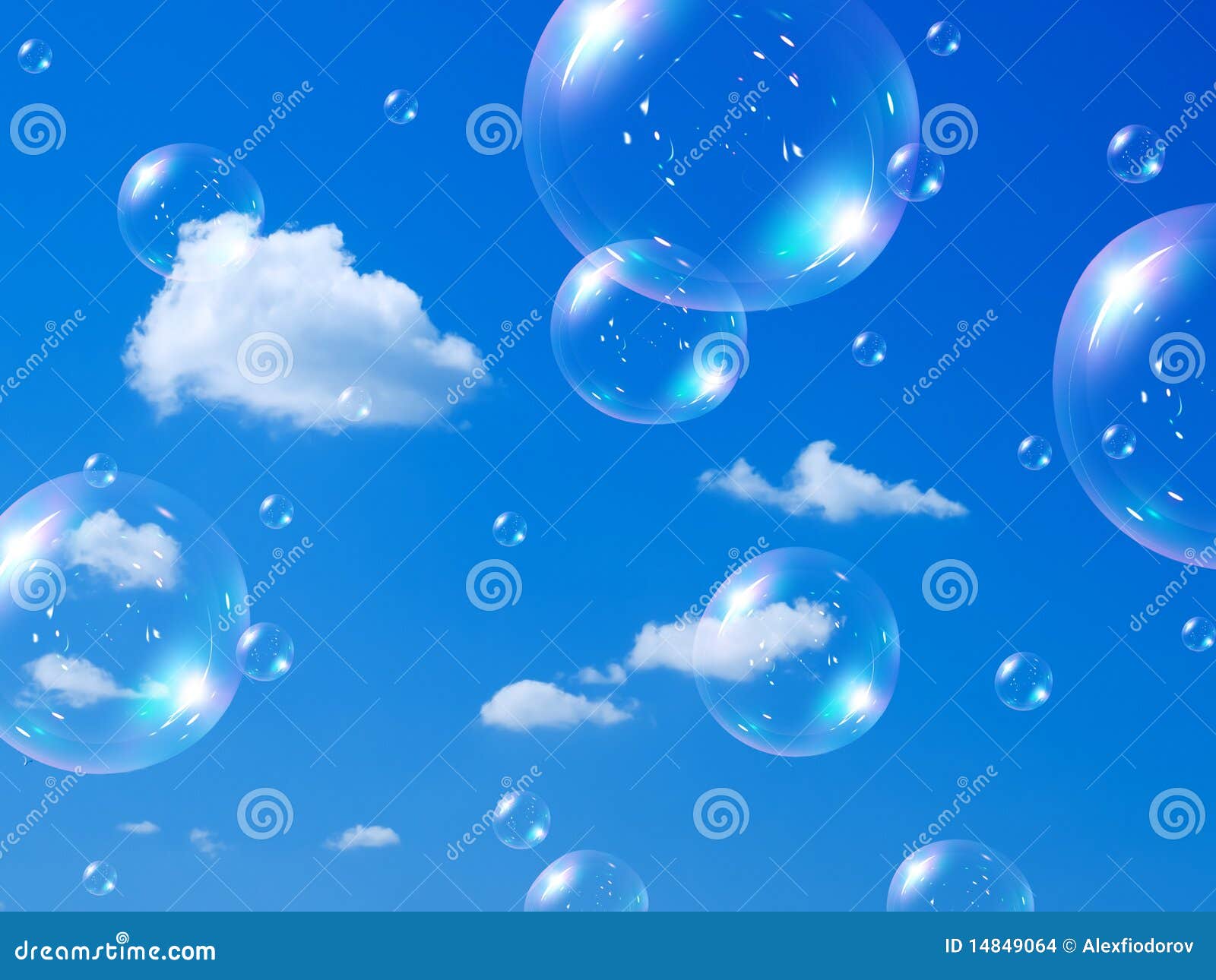 Bolhas e céu de sabão. foto de stock. Imagem de exterior - 14849064